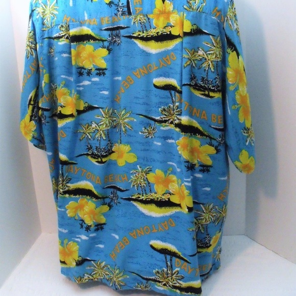 Island Planet | Shirts | Mens Blue Shirt Hawaiian Style Sz Xl Palm ...